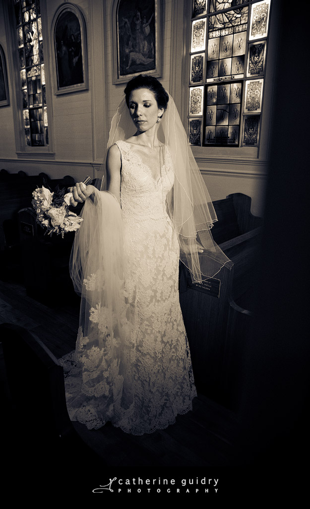 St. Charles Church Bridals: Robyn - Catherine Guidry Photography